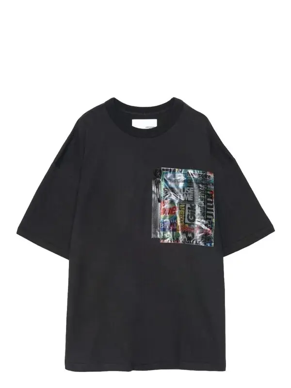 YOSHIOKUBO Cotton Jersey Zip-pocket T-shirt - Black