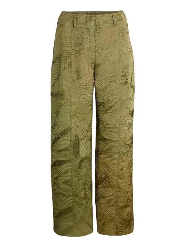 Ulla Johnson Carine Satin-finish Trousers - Green