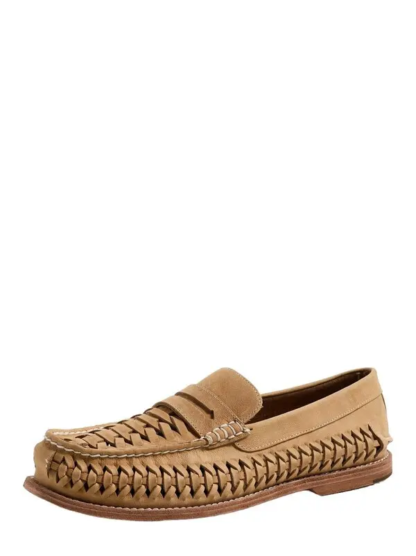 Sperry Gold Cup Woven Penny Loafers - Tan