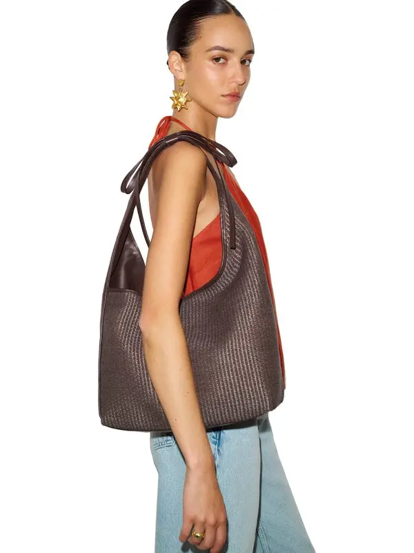 REFORMATION Medium Vittoria Tote Bag - Brown