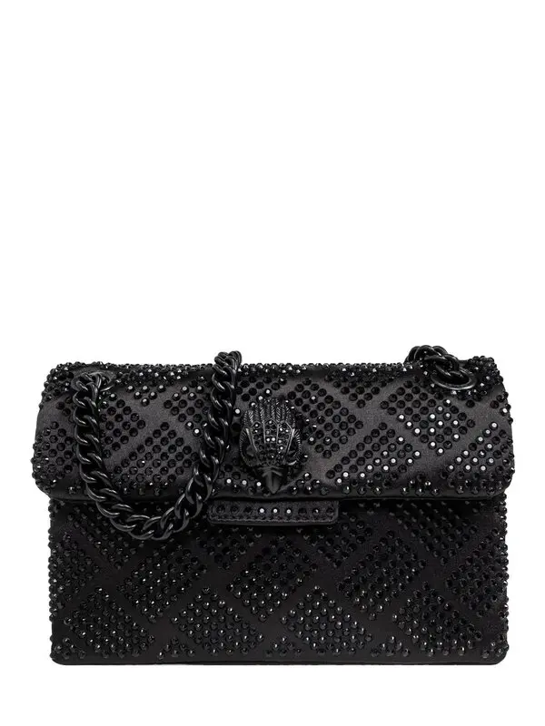 Kurt Geiger Fabric Mini Kensington Shoulder Bag - Black