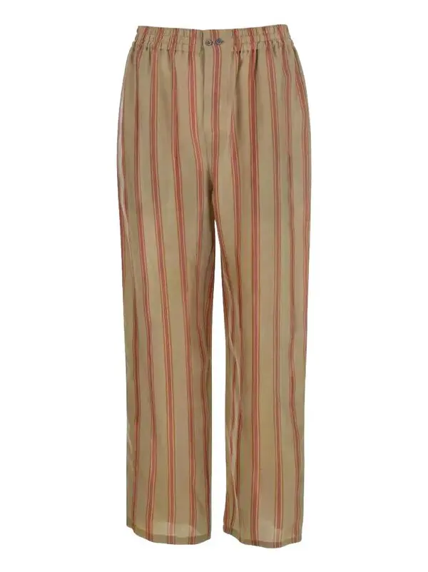 Saint Laurent Striped Elasticated-waist Trousers - Neutrals