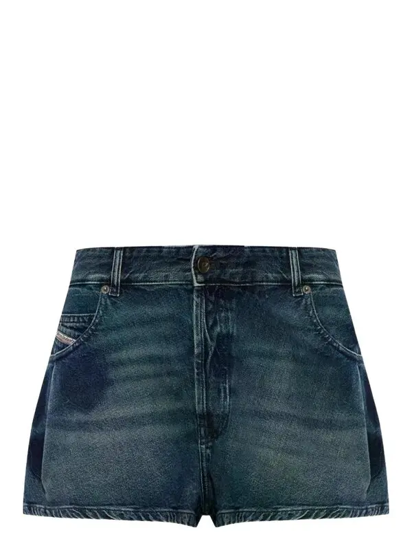 DIESEL® Denim Shorts With Whiskering Effect - Blue
