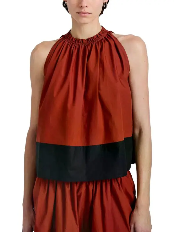 Proenza Schouler White Label Sleeveless Poplin Top - Brown