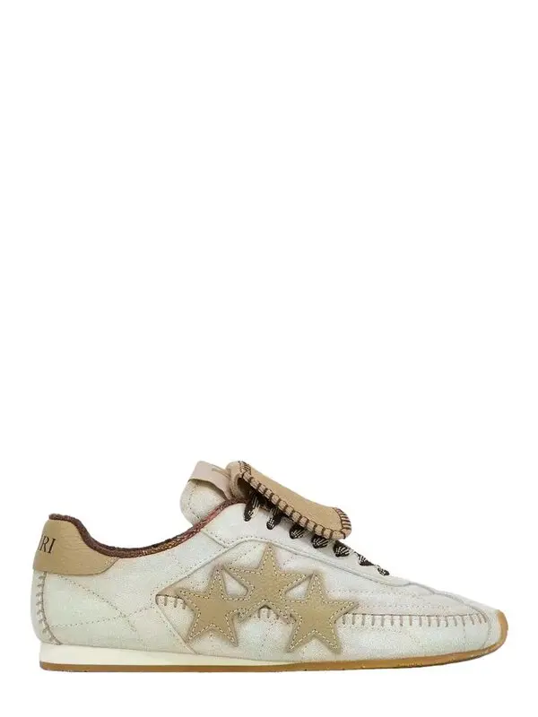 Amiri Pacific Flat Sneakers With Star Patch Detailing - Neutrals