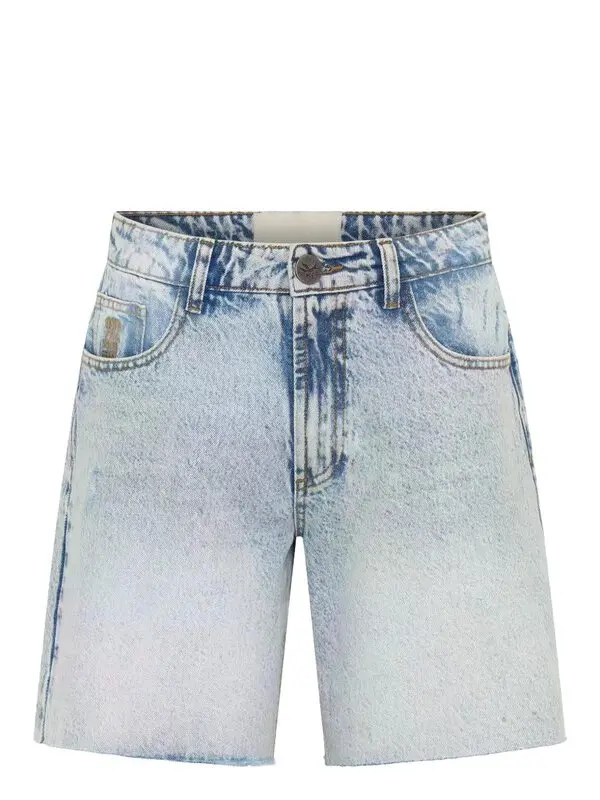 ONETEASPOON Jackson Raw-cut Denim Shorts - Blue
