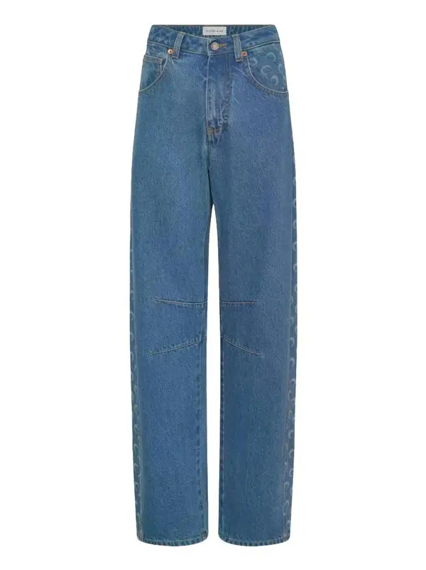 MARINE SERRE Moon Diamond Jeans - Blue