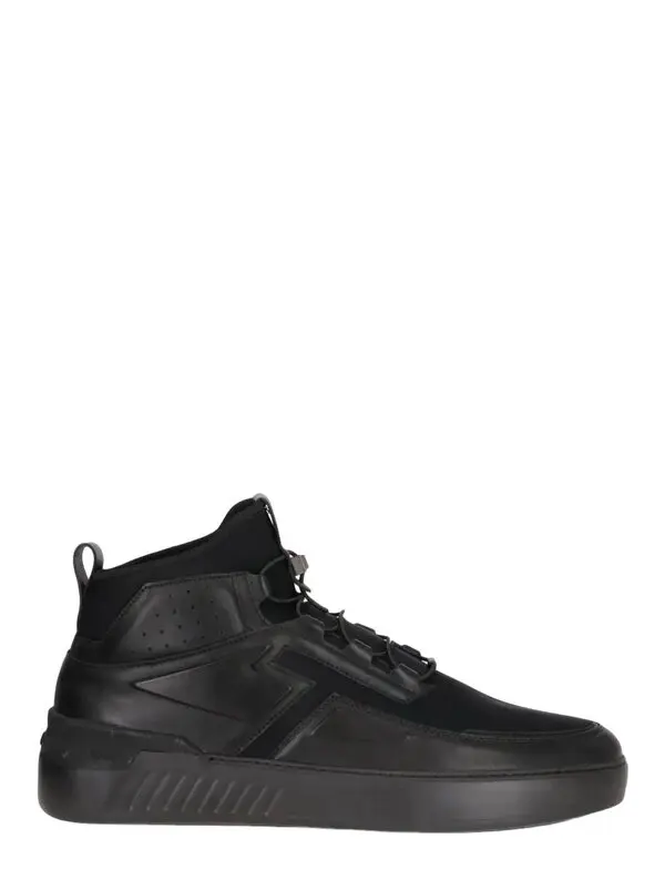 TOD'S Leather-panelled Sneakers - Brown