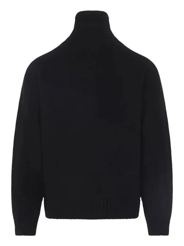 TOM FORD Half-zip Wool Sweater - Black