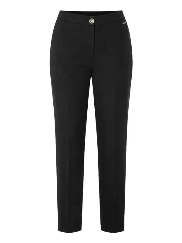 Just Cavalli Pressed Crease Split Hem Trousers - Black