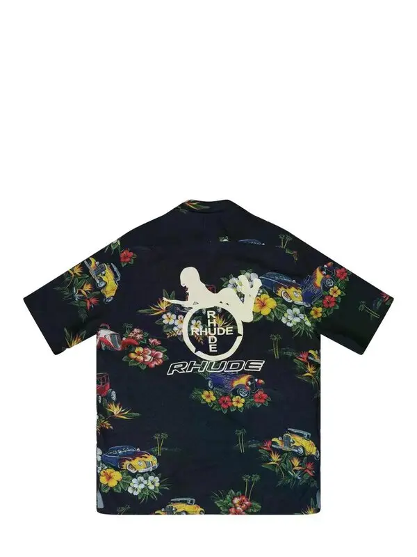 Rhude Hot Rod Hawaiian Shirt - Blue