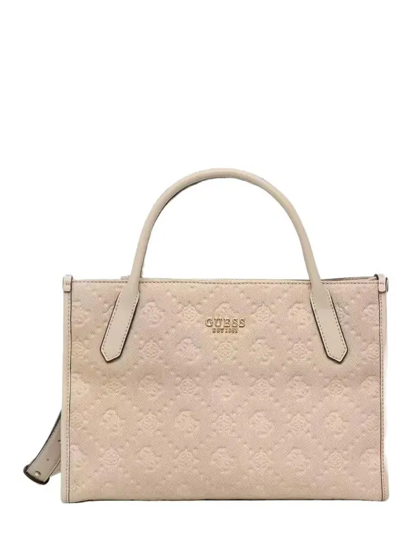 Guess Logo-embossed Tote Bag - Neutrals
