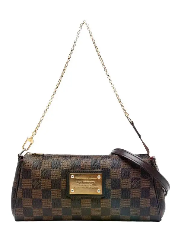 LOUIS VUITTON Damier Ebene Eva Satchel - Brown