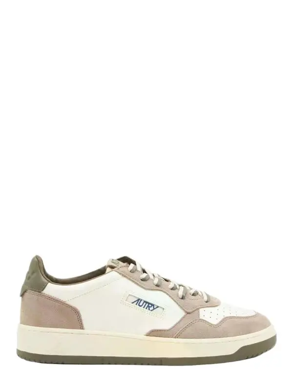 AUTRY Perforated Panelled Lace-up Sneakers - Neutrals