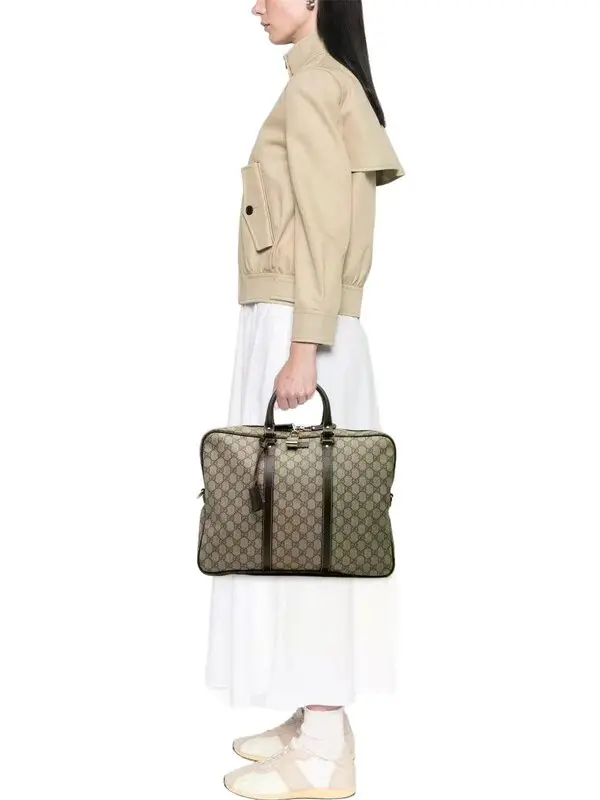 Gucci Gg Supreme Business Bag - Neutrals