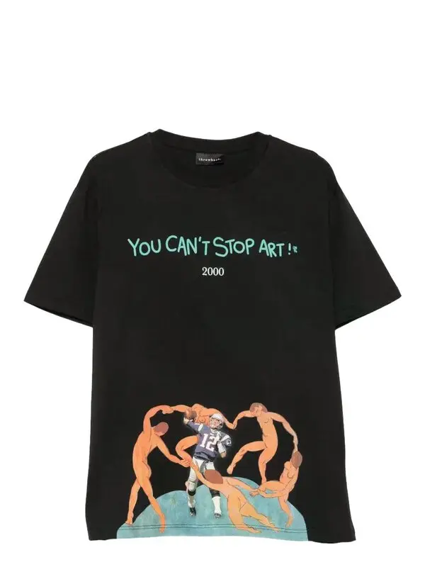 THROWBACK. Graphic Print T-shirt - Black