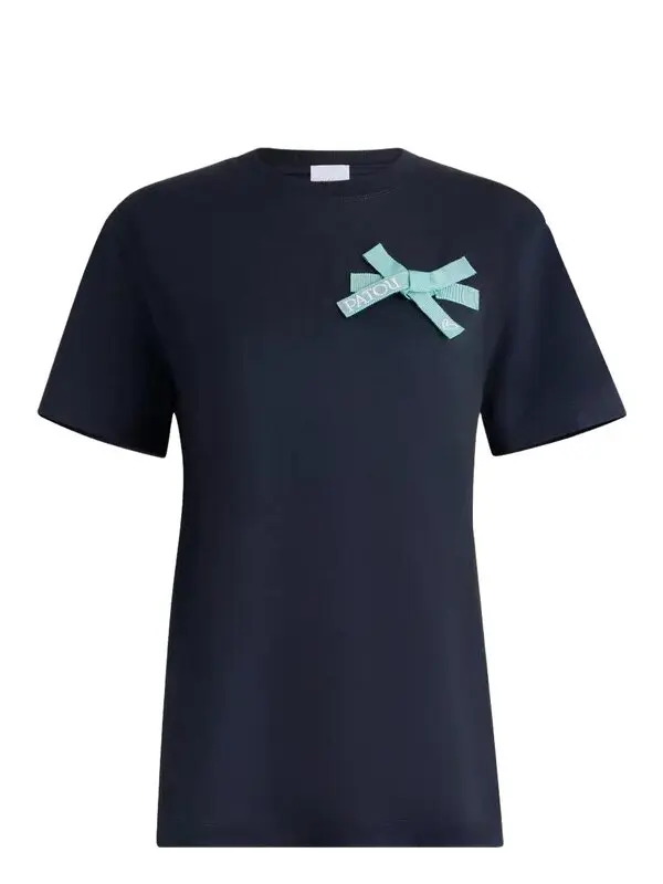 PATOU Bow Detail T-shirt - Blue