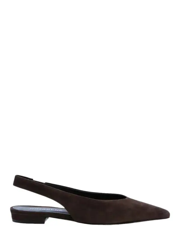 NOTABENE Gisella Square-toe Slingback Pumps - Brown