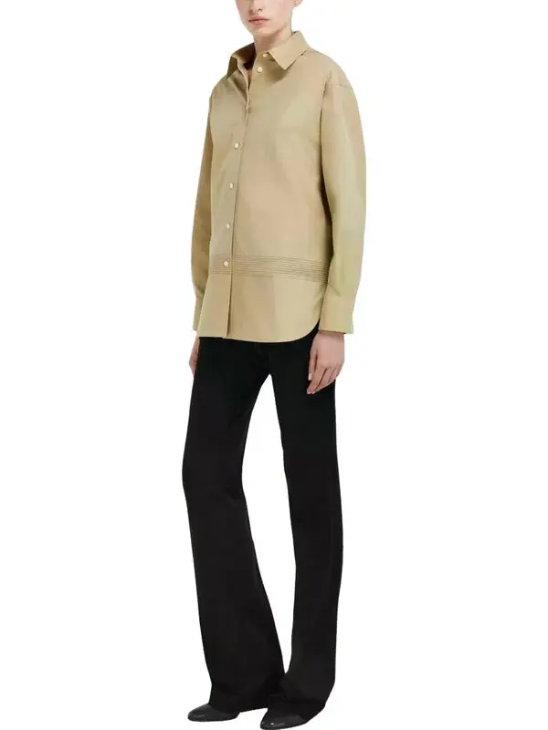 FERRAGAMO Oversized Pleated Shirt - Neutrals