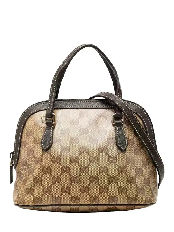 Gucci Mini Gg Crystal Dome Satchel - Neutrals
