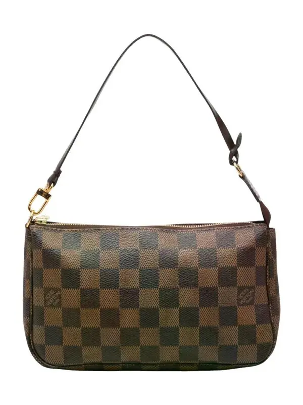 LOUIS VUITTON Damier Ebene Pochette Accessories Shoulder Bag - Brown