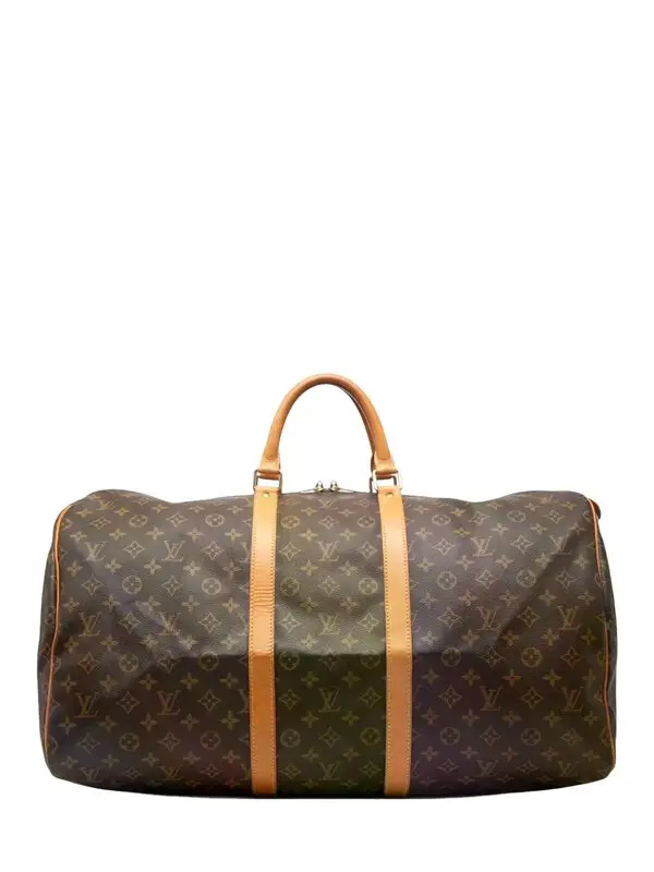 LOUIS VUITTON 1994 Monogram Keepall 55 Travel Bag - Brown