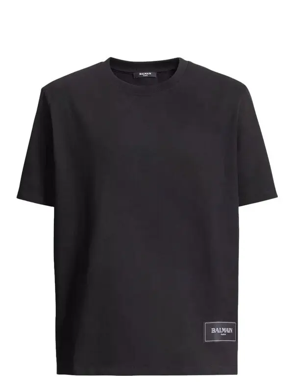 Balmain Logo-patch T-shirt - Black