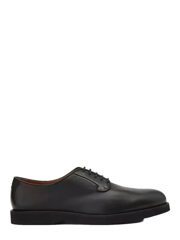 DOUCAL'S Leather Derby Shoes - Black