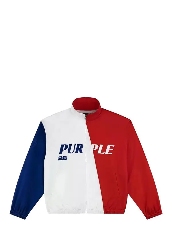 PURPLE BRAND Color Block Zip Jacket - Red
