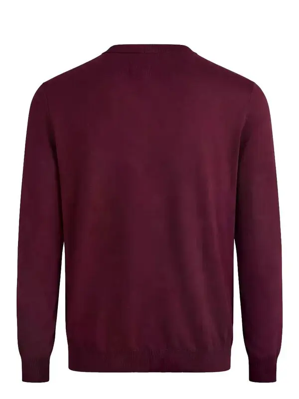 Pal Zileri Crew-neck Ribbed-trim Sweater - Red