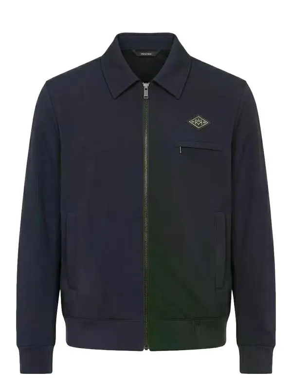 TOMBOLINI Logo-patch Zip-up Shirt Jacket - Blue