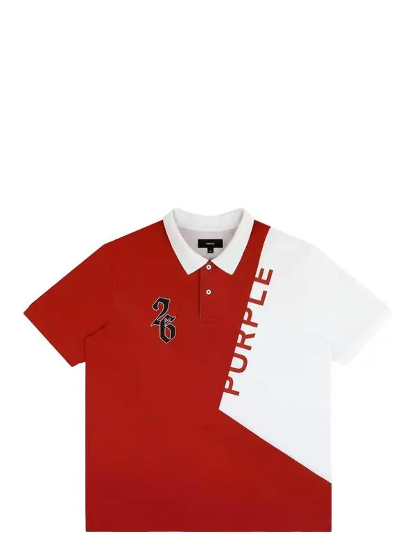 PURPLE BRAND England Pique Polo Shirt - Red