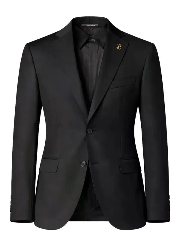 Pal Zileri Logo-plaque Wool Blazer - Black