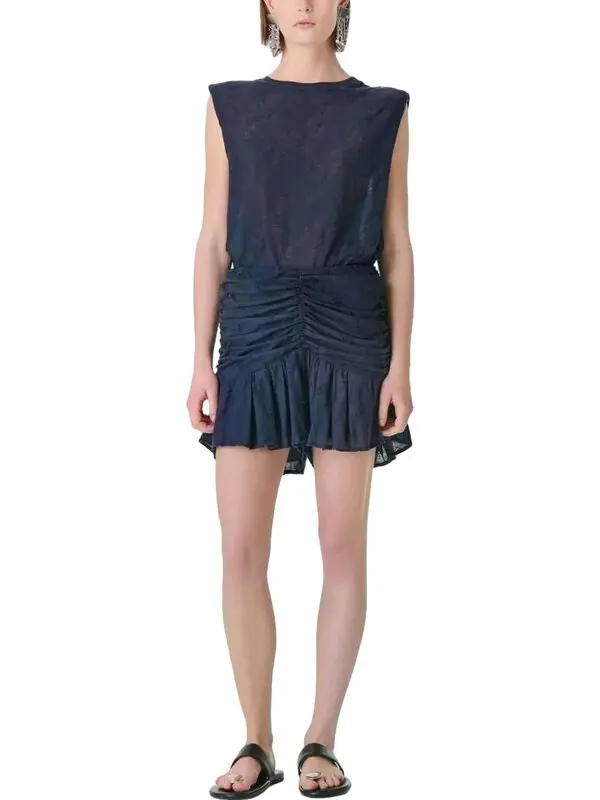 IRO PARIS Hasley Ruched Ruffled Skirt - Blue