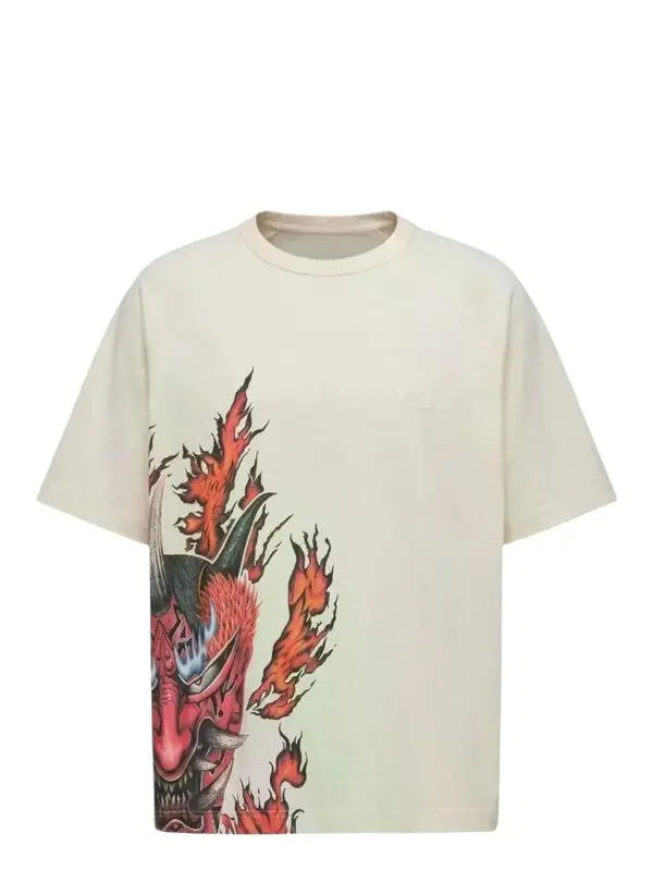 Y3 Graphic-print T-shirt - Neutrals