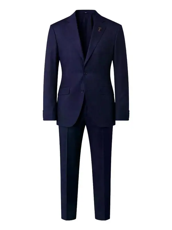 Pal Zileri Logo-plaque Wool Suit - Blue