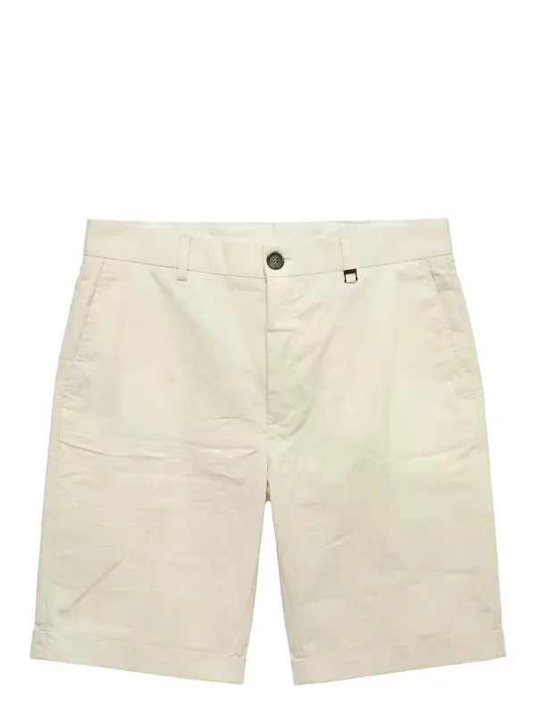 TOMBOLINI Belt-loop Turn-up Shorts - Neutrals