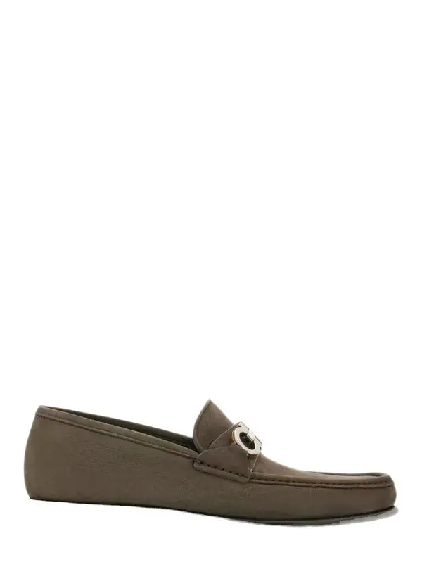 FERRAGAMO Gancini Ornament Moccasins - Grey