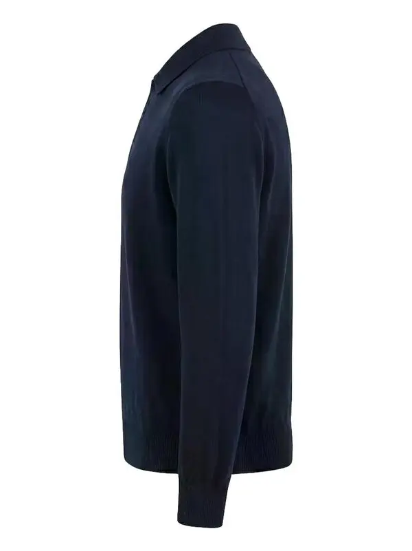 TOMBOLINI Knitted Polo Shirt - Blue