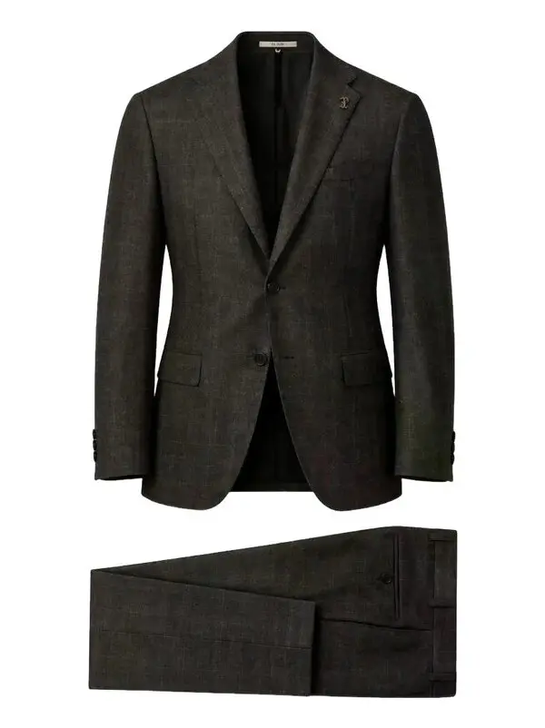 Pal Zileri Check-pattern Single-breasted Suit - Brown