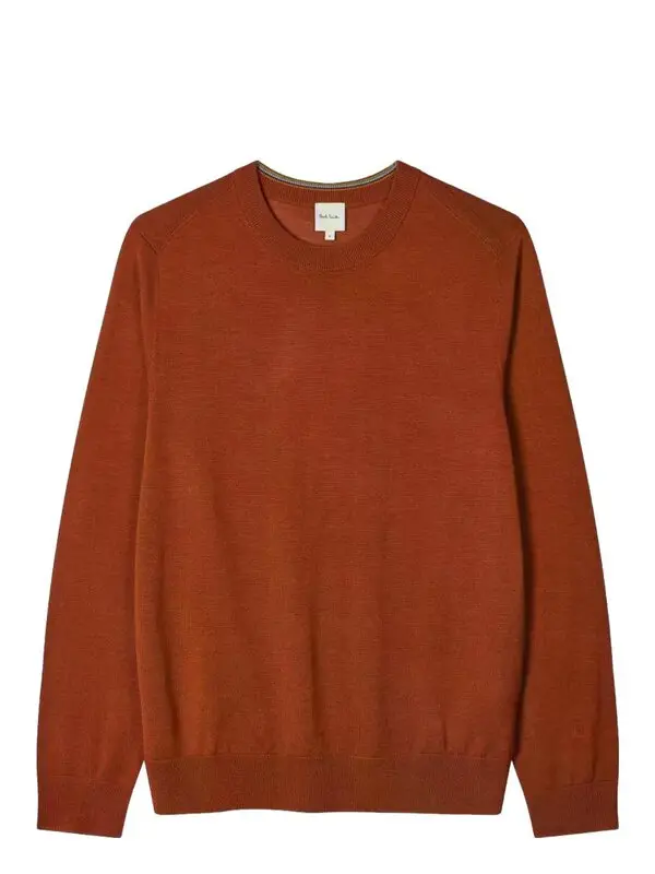 Paul Smith Rust Washable Merino-wool Crew Neck Sweater - Brown