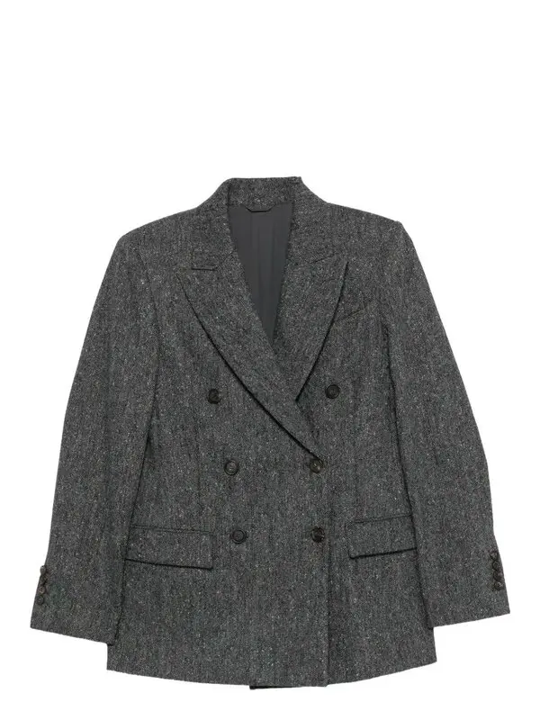 Brunello Cucinelli Double-breasted Blazer - Grey