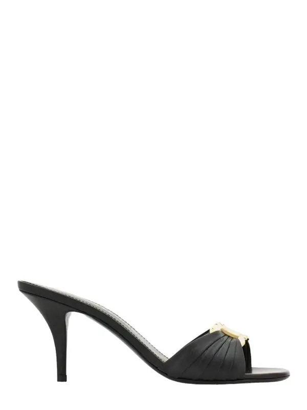 FERRAGAMO Gancini Ornament Mules - Black