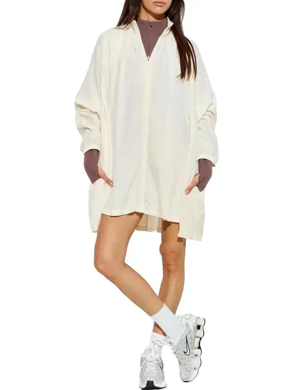 Nike Pleated Zip-up Dress - Neutrals