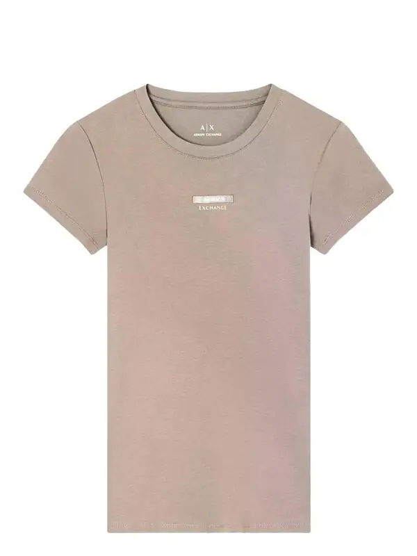 Armani Exchange Logo Patch T-shirt - Brown