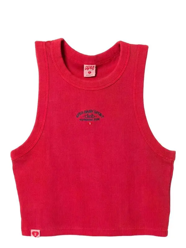 AAPE BY *A BATHING APE Apee™ A Bathing Ape® Logo Print Racer Back Tank Top - Red