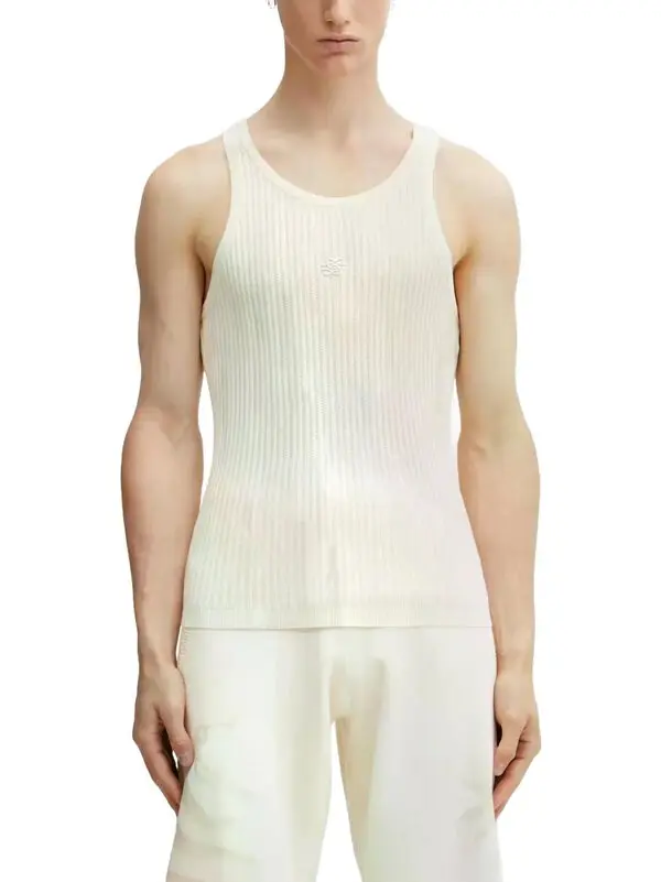 Filling Pieces Ribbed Logo-embroidered Tank Top - Neutrals