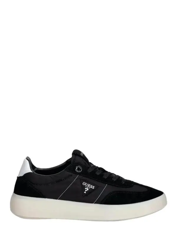 Guess Logo Patch Low-top Sneakers - Black