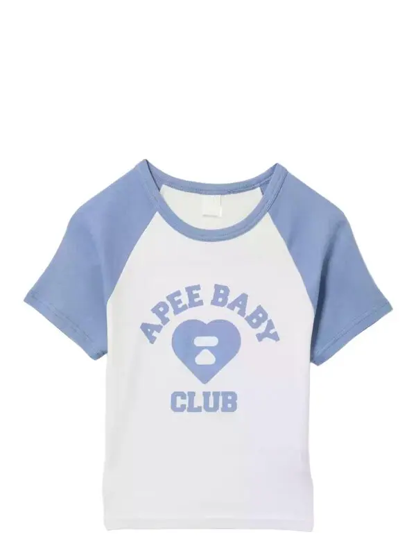 AAPE BY *A BATHING APE Apee™ A Bathing Ape® Heart Logo Raglan T-shirt - Neutrals