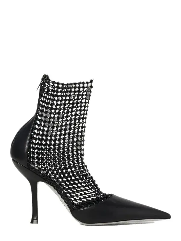Rene Caovilla Crystal-embellished Mesh Pumps - Black